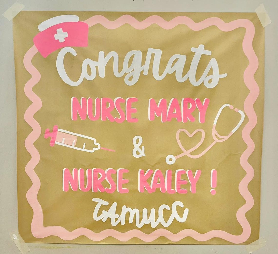 Hand Painted Custom Nursing Graduation Banner - Etsy