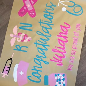 Hand Painted Custom Nursing Graduation Banner - Etsy