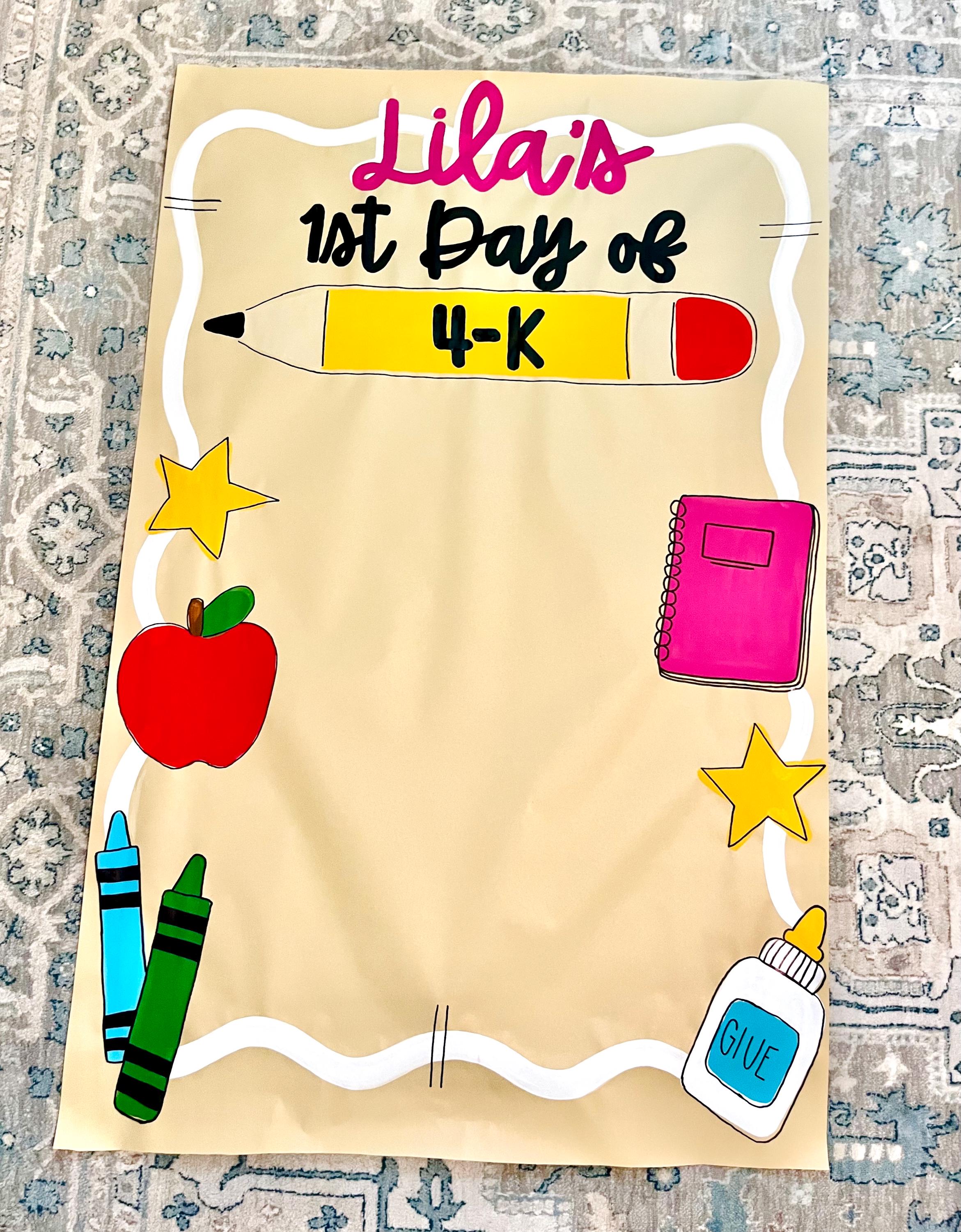 Hand Painted Custom Back to School Banner - Etsy