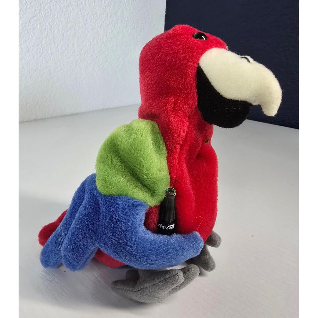 Vintage 1999 Coca Cola International Bean Bag Stuffed Plush Parrot ...