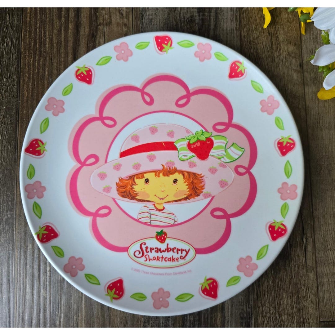 Vintage Y2K Strawberry Shortcake Plate 2003 Plastic 8" Snacks Meals ...