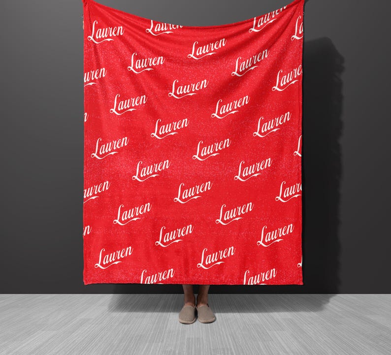 Personalized Cola Throw Blanket: Custom Name Coke-inspired Sherpa or ...