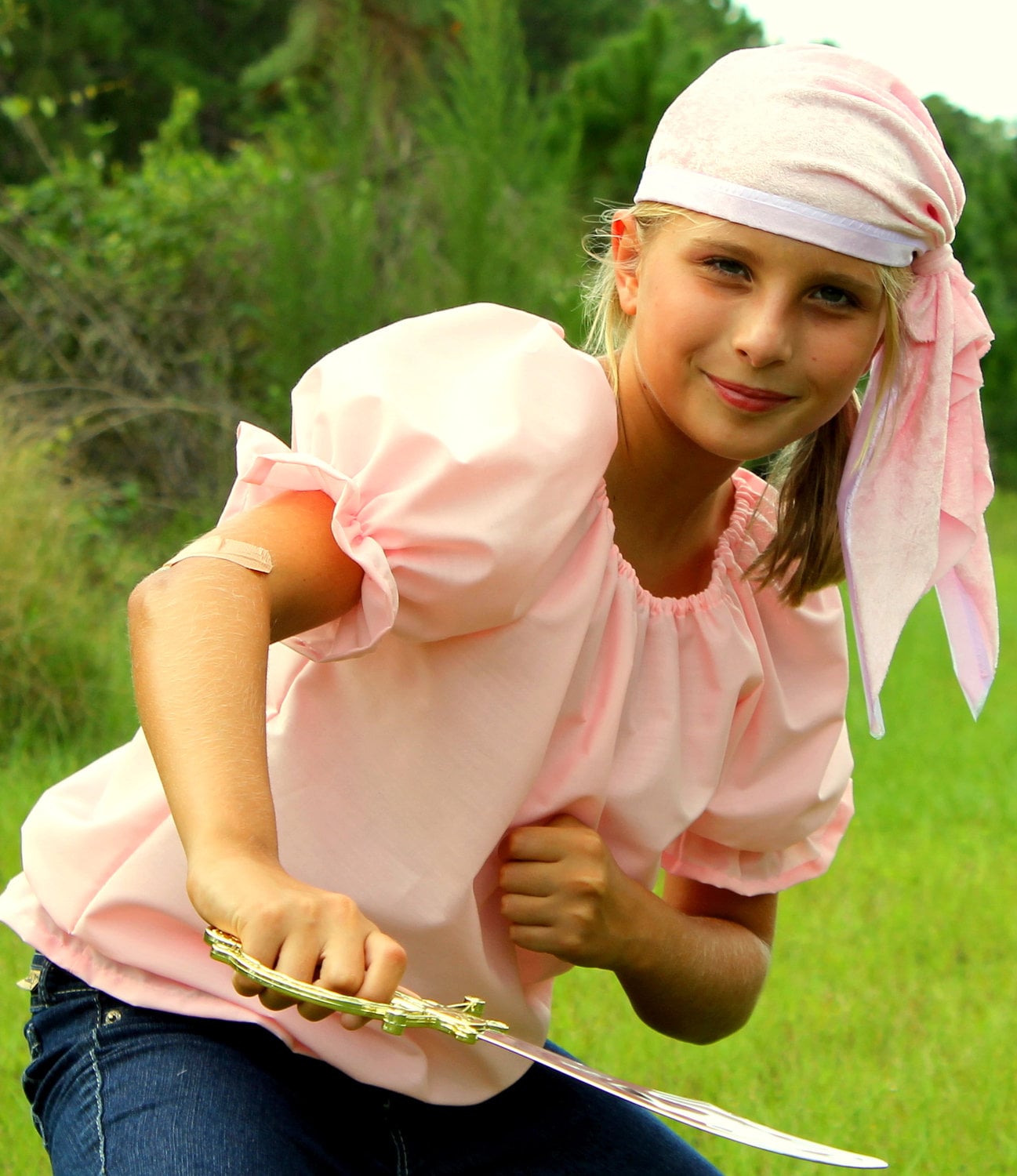 Child Pirate , Pirates Girl Halloween Costume Pink Shirt and Pink ...