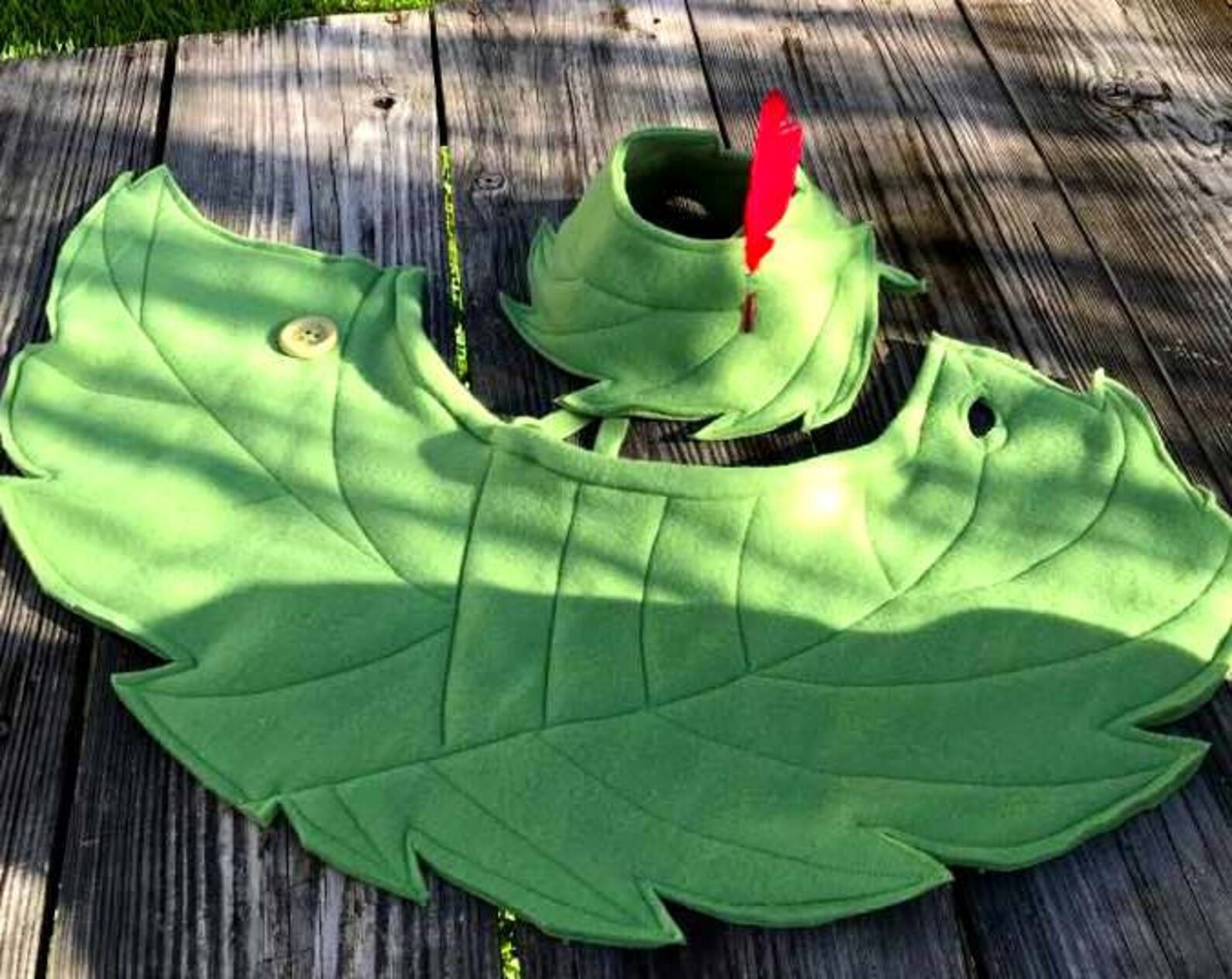 Tinker Bell Leave Cape and Leave Hat Winter Outfit for | Etsy