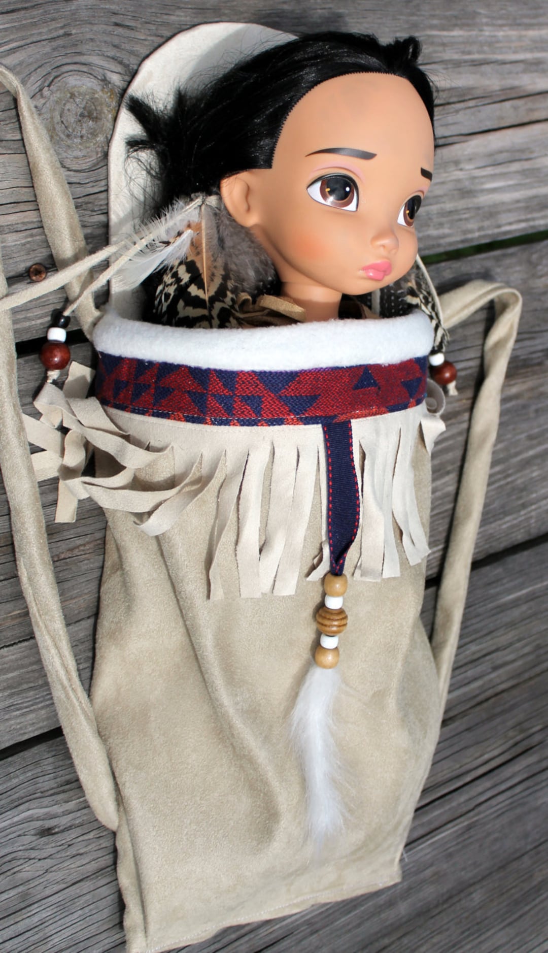 Cradleboard Papoose Fits Choice of 18 Inch, 14 Inch or 9 Inch Doll ...