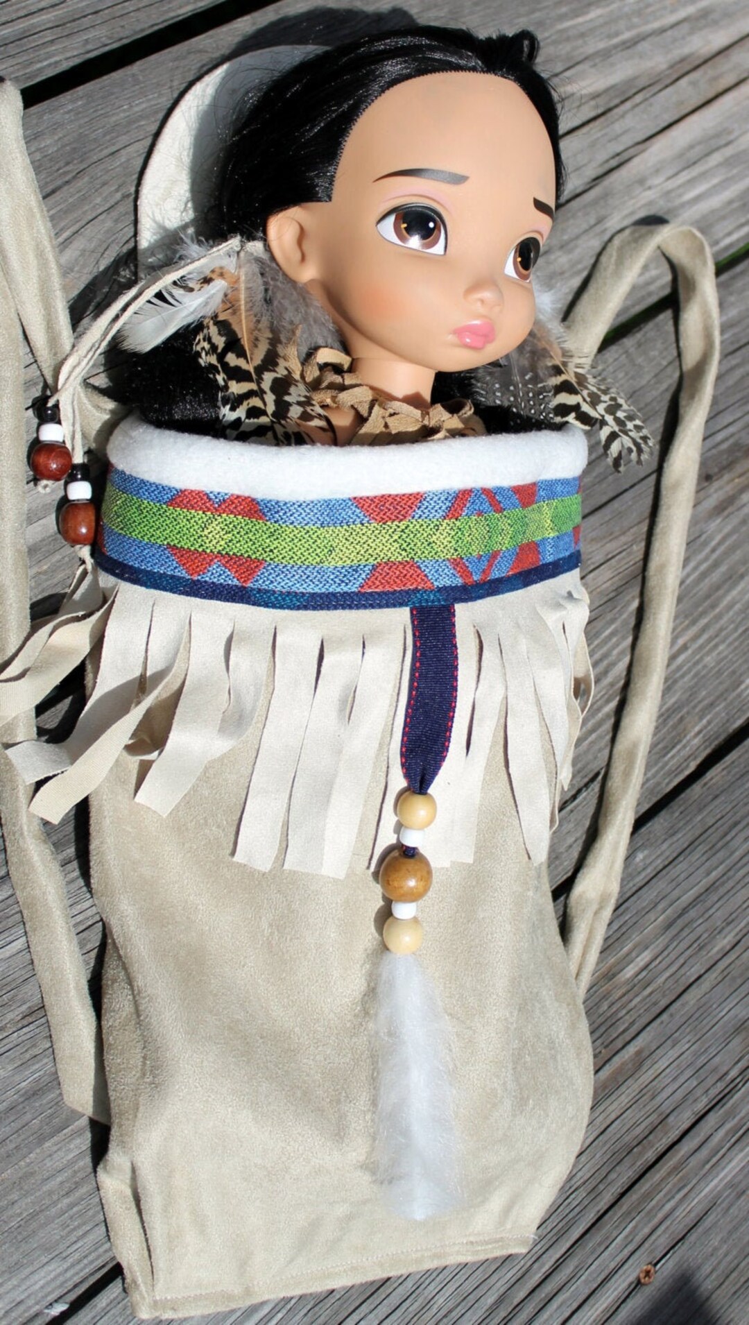 Buy Native American Girl Inspired Papoose Baby Doll Carrier Fits 18 ...