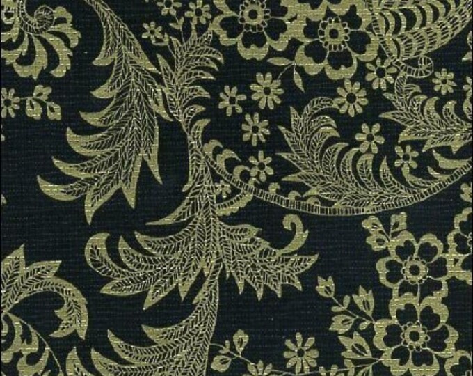 Toile Gold on Black - Etsy