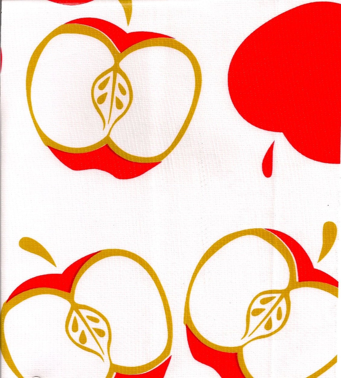 Oilcloth By The Yard Mod Apple Red | Etsy