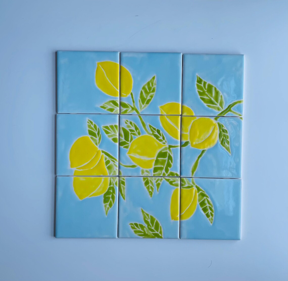 Tile Mosaic, Kitchen Backsplash, Lemon Tree, Handpainted Ceramic Tiles ...