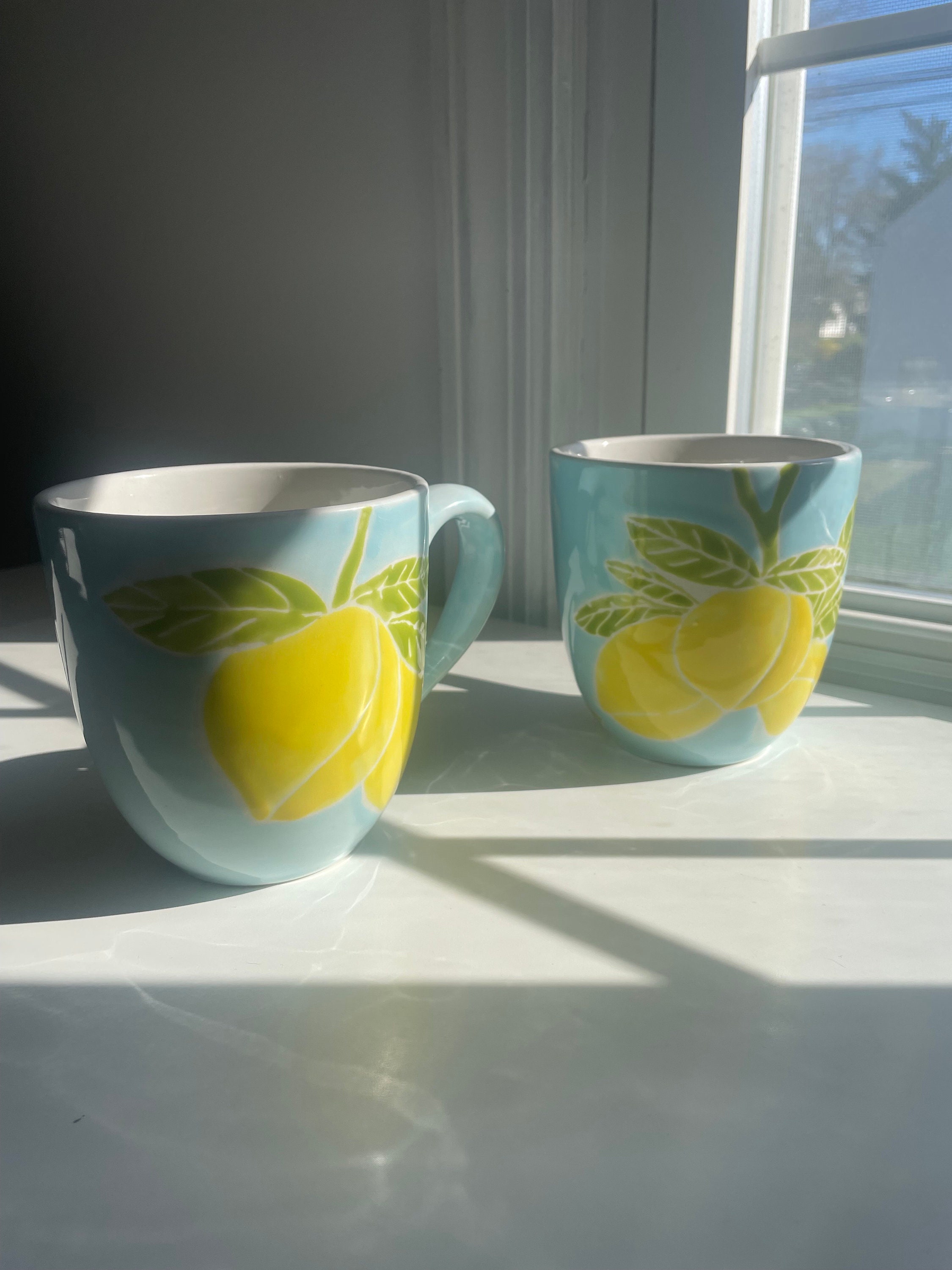 Etsy, Lemon Mugs, Lemon Branch, 20 Ounce, Large Mugs - Etsy