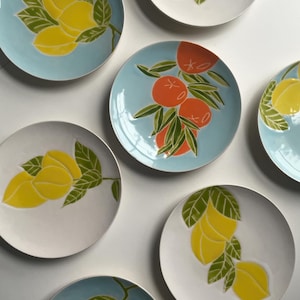Etsy, Serving Dish, Platter, Lemon Tree, Ceramic Plate - Etsy