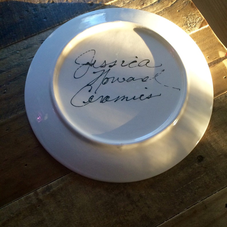 Green Leaves Ceramic Platter - Etsy