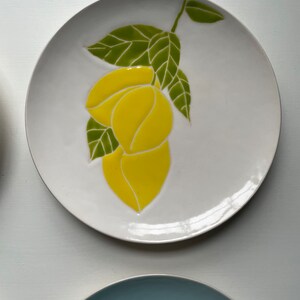 Etsy, Lemon Tree, Hand Painted Ceramic Plates - Etsy