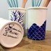 Utensil Holder, Blue Feather Ceramic Utensil Holder - Etsy
