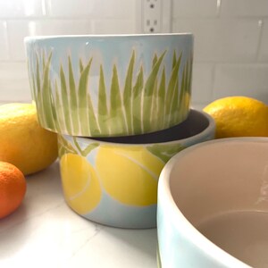 Serving Bowls, Lemon, Orange, Fields, Set of Three Ceramic Bowls. - Etsy