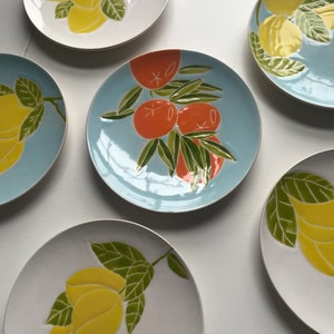 Etsy, Serving Dish, Platter, Lemon Tree, Ceramic Plate - Etsy