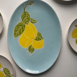 Etsy, Serving Dish, Platter, Lemon Tree, Ceramic Plate - Etsy