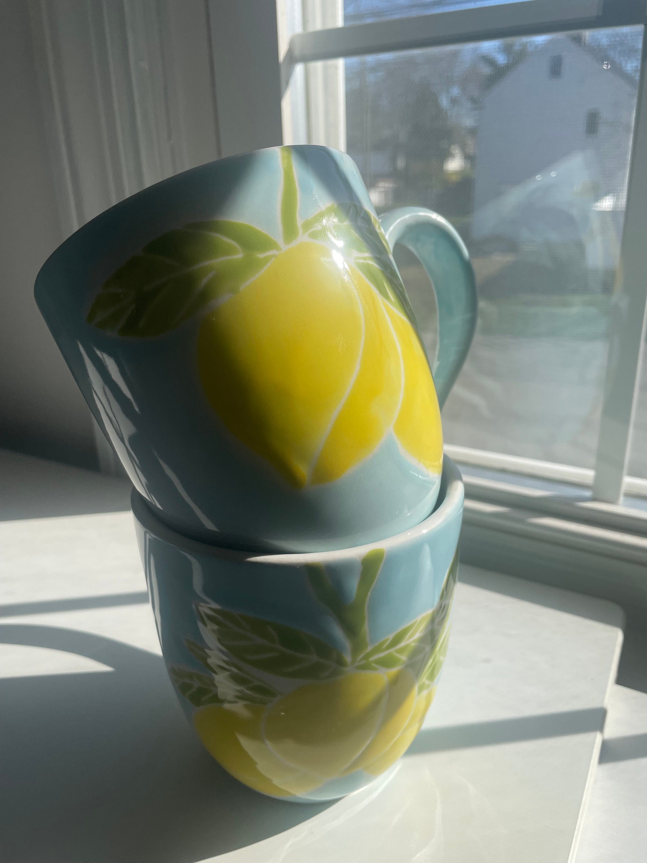 Etsy, Lemon Mugs, Lemon Branch, 20 Ounce, Large Mugs - Etsy