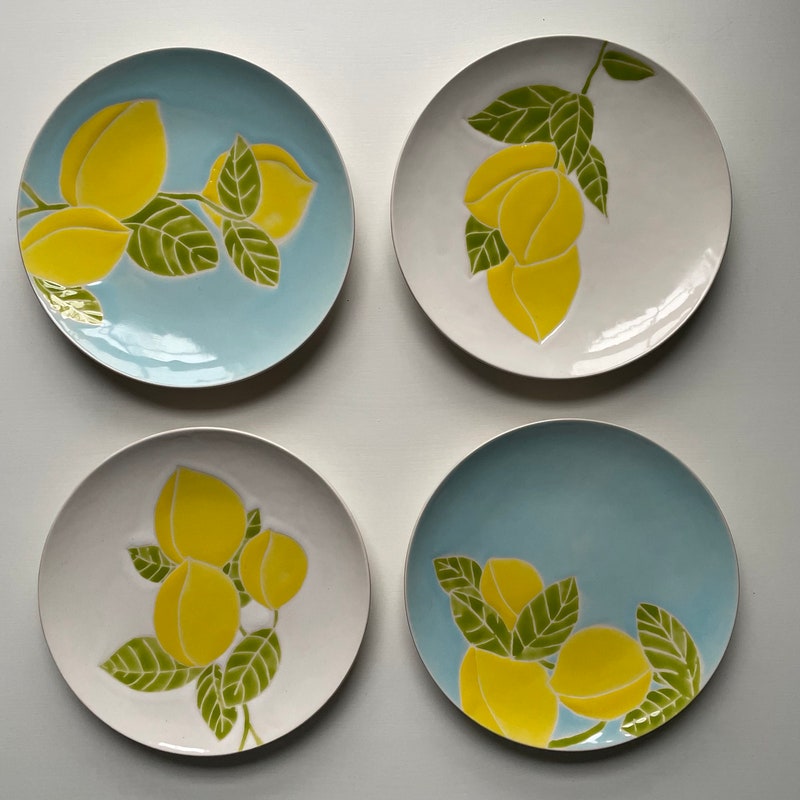 Ceramic Lemon Plate - Etsy