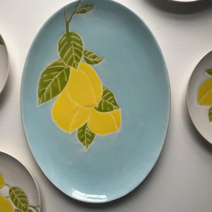 Etsy, Serving Dish, Platter, Lemon Tree, Ceramic Plate - Etsy