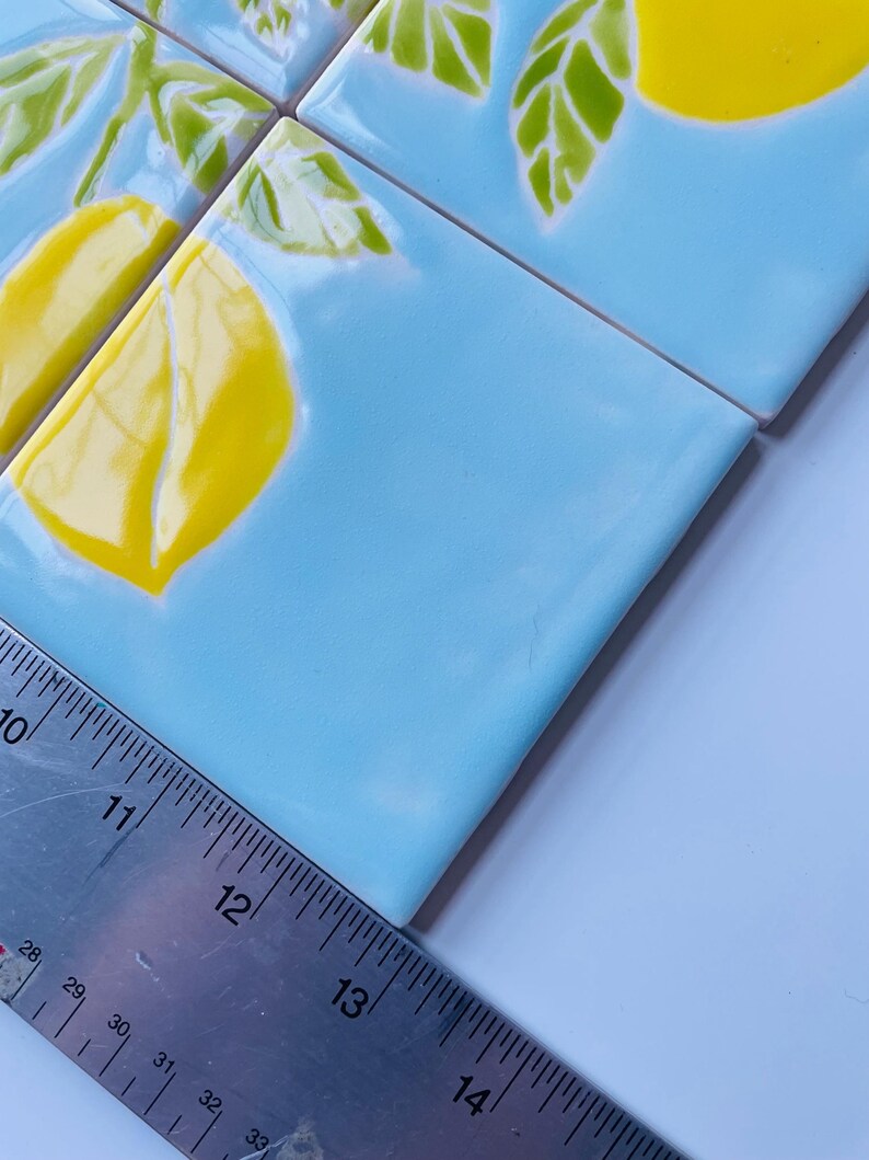 Tile Mosaic, Kitchen Backsplash, Lemon Tree, Handpainted Ceramic Tiles ...