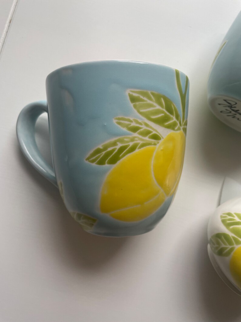 Etsy, Lemon Mugs, Lemon Branch, 20 Ounce, Large Mugs - Etsy