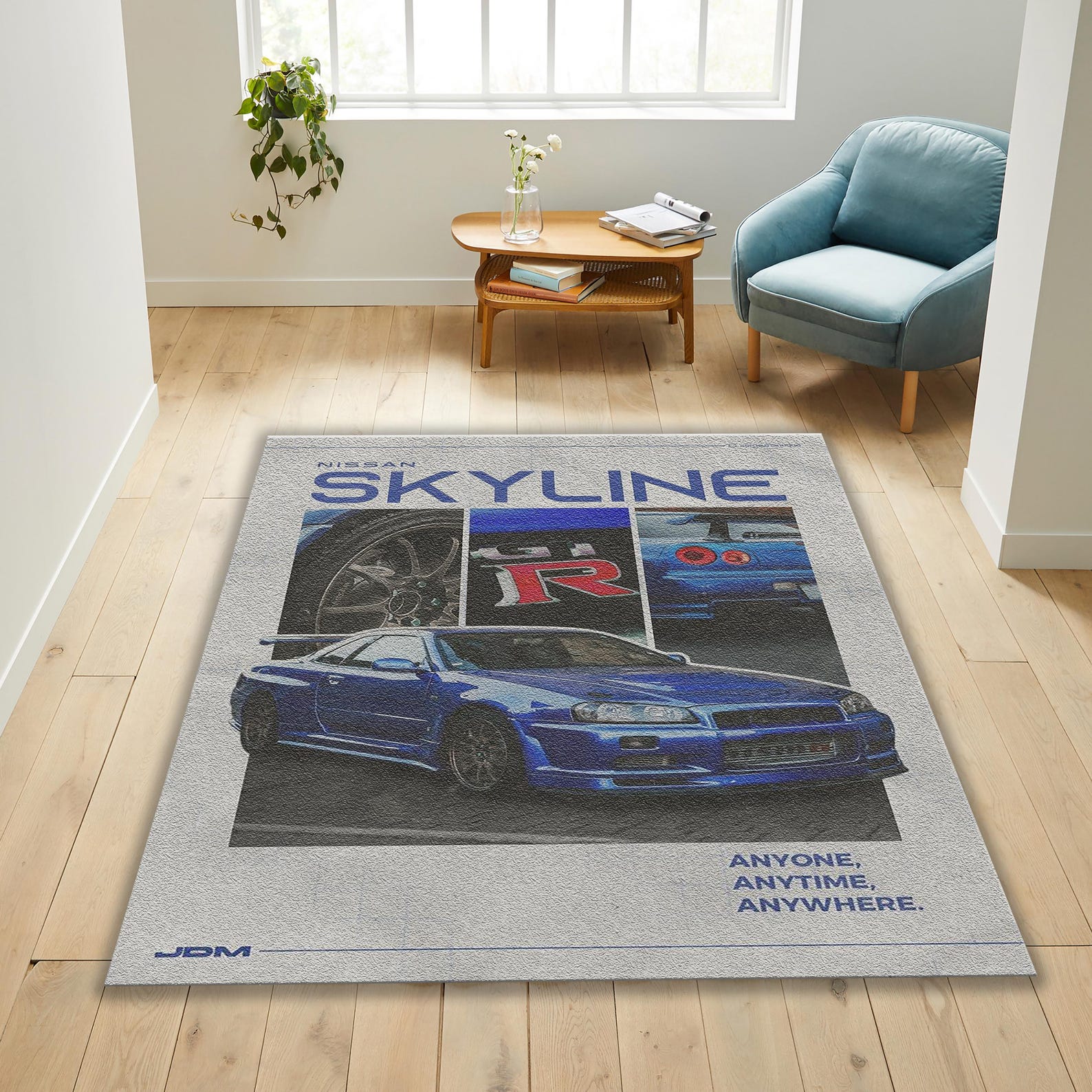Nissan R35 Rug , Retro Car Rug, Sports Car Print Rug, Gift for Car ...
