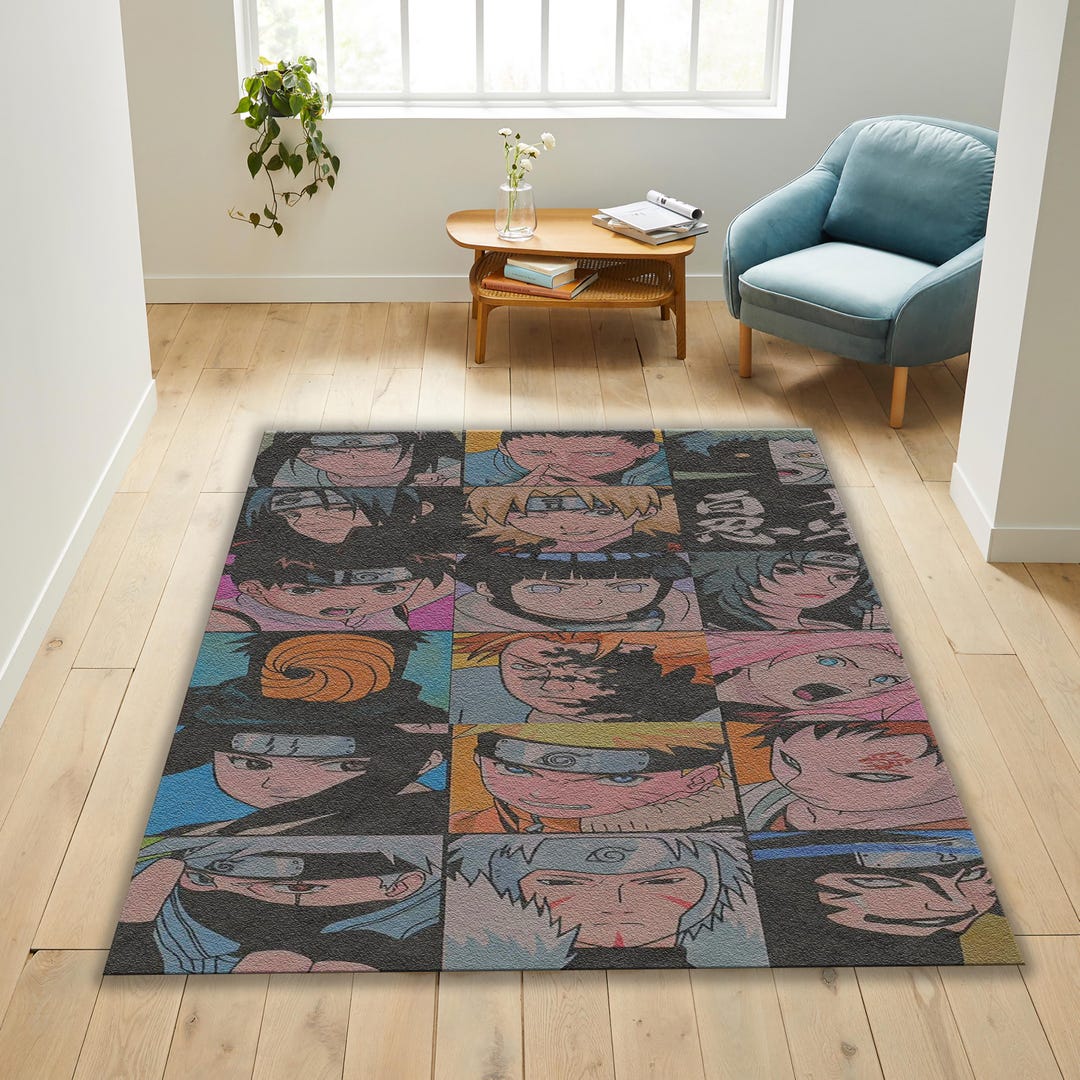 Naruto Rug, Anime Rug, Manga Rug, Modern Rug,custom Rug,anime Rug ...