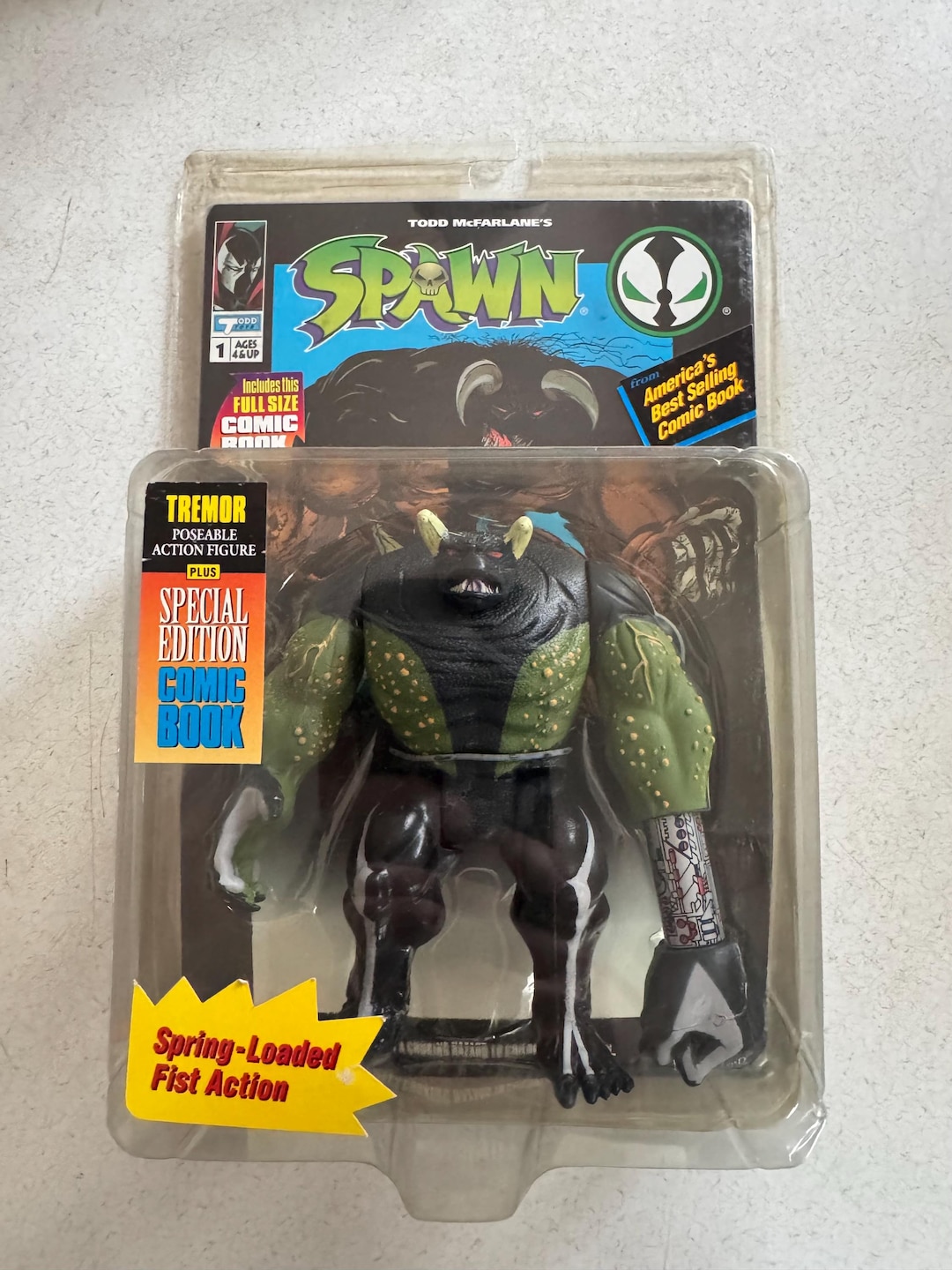 Rare 1990s Vintage Spawn Action Figure Lot (3) - Tremor, Overtkill II ...