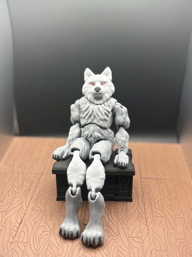 Articulated Werewolf Figure | Poseable 3D Printed Flexi Fantasy Wolf ...