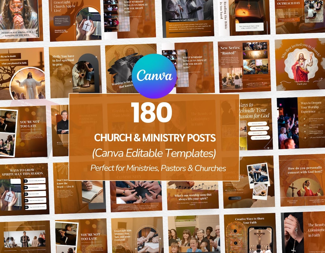 Church Social Media Templates | Ministry & Christian Outreach (canva ...