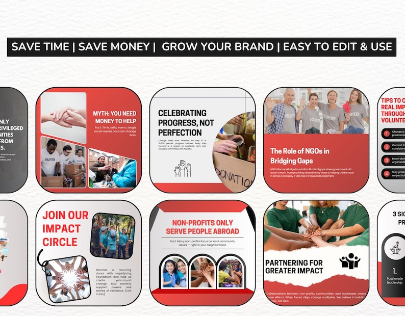 180 NGO Canva Templates, Social Media Marketing (digital Download) - Etsy