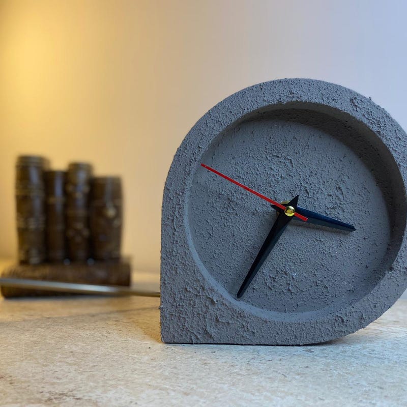 Concrete Clock - Etsy UK