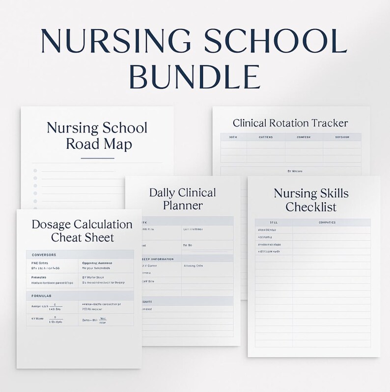 Ultimate Nursing School Bundle – Road Map, Clinical Planner, Rotation ...