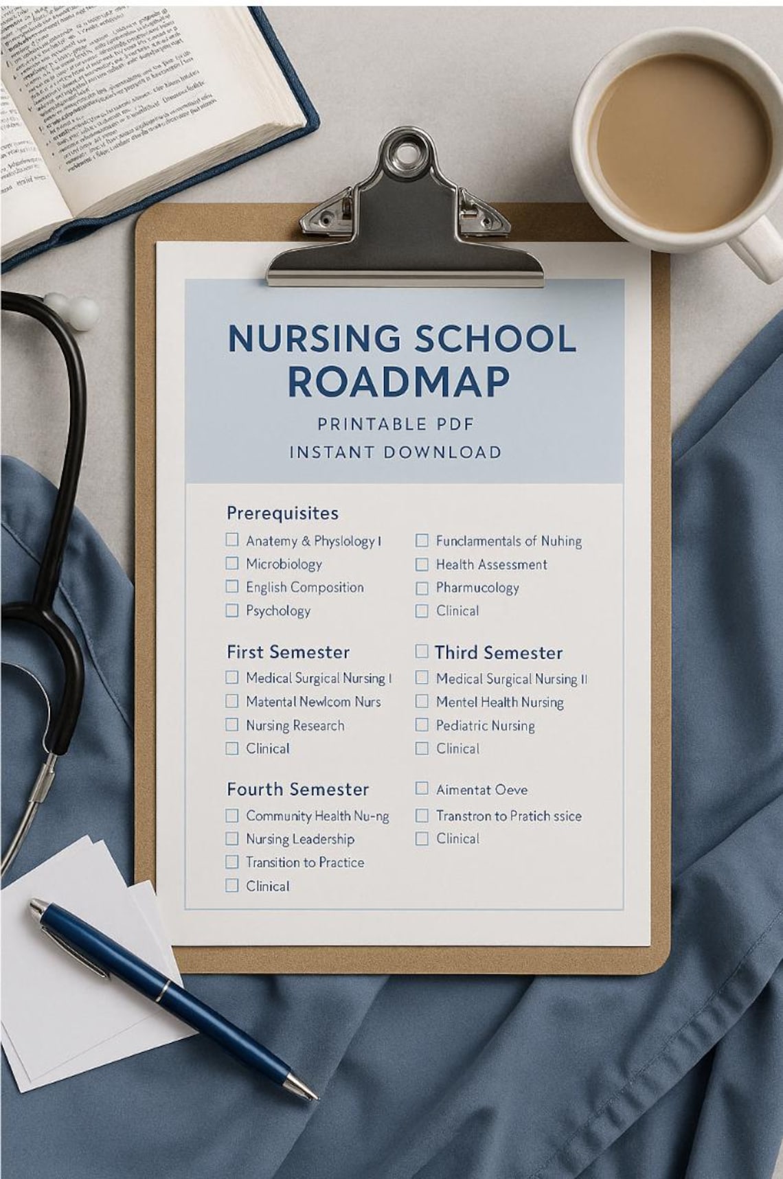 Nursing School Roadmap Checklist – Track Your Journey From Prereqs to ...