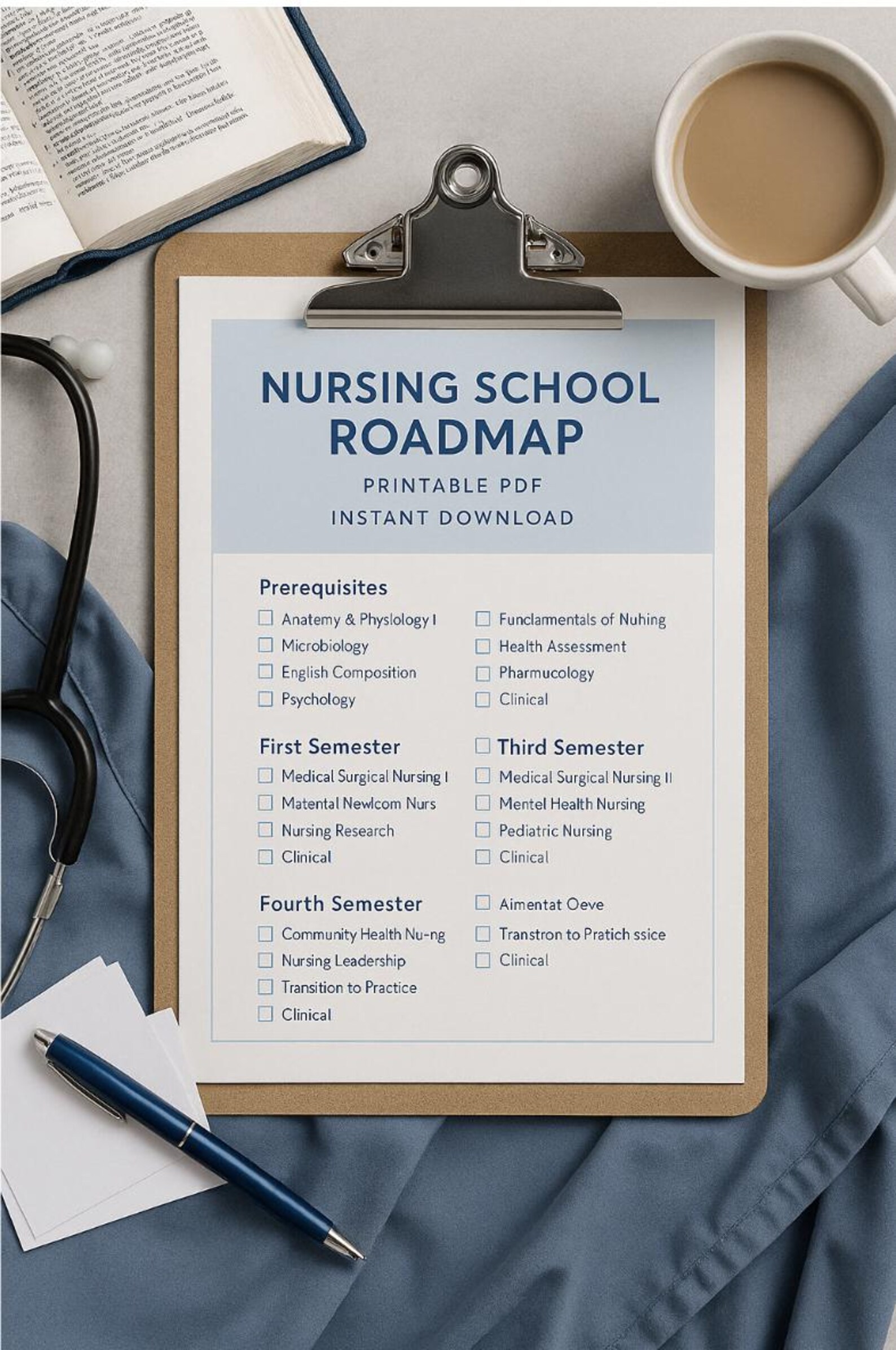 Nursing School Roadmap Checklist – Track Your Journey From Prereqs to ...