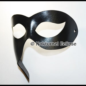 Black Face Leather Mask Phantom of the Opera Halloween Costume | Etsy
