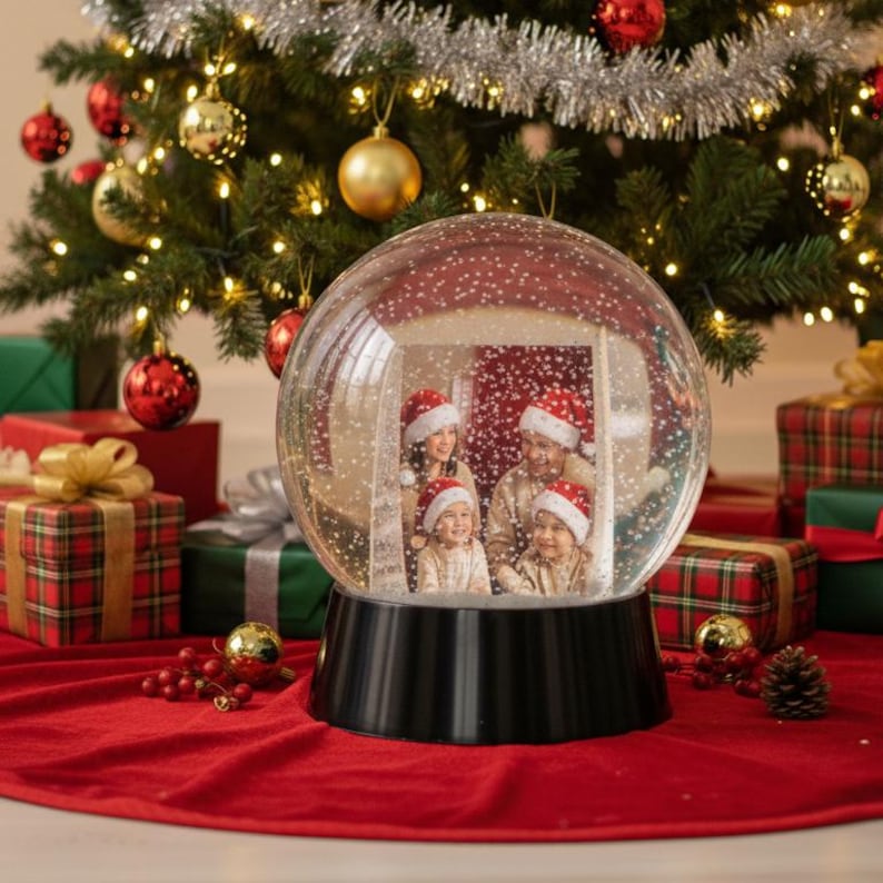 Personalized Photo Snow Globe | Family Christmas Keepsake - Etsy