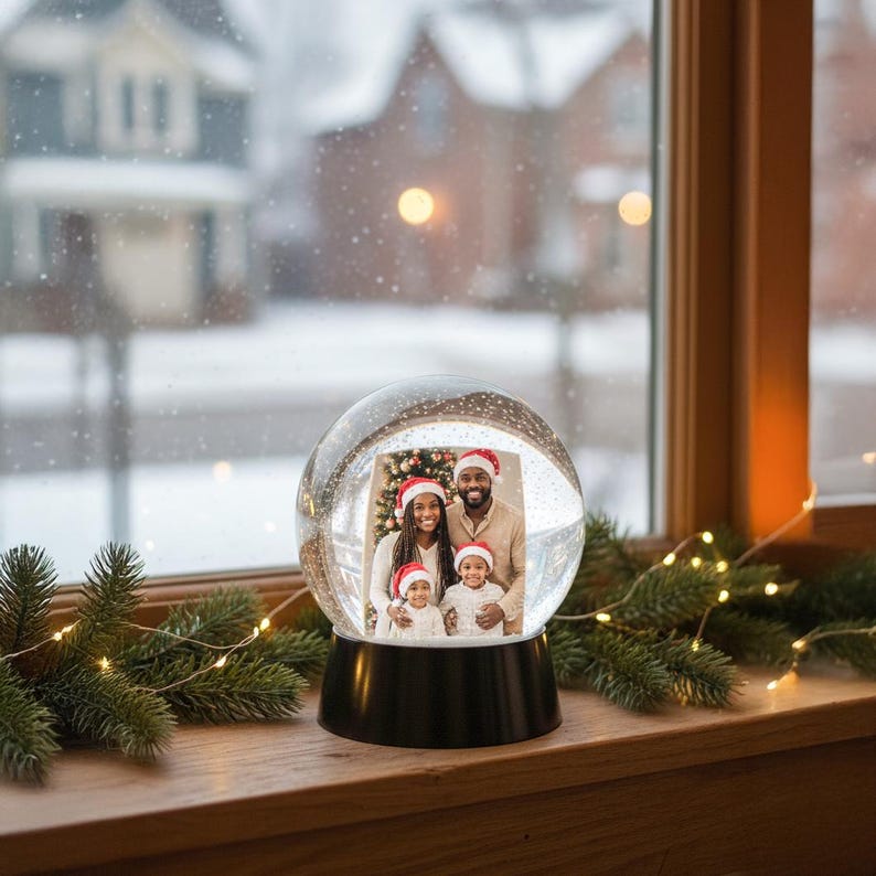 Personalized Photo Snow Globe | Family Christmas Keepsake - Etsy