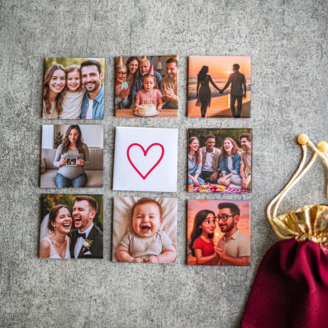 Custom Photo Magnets: Personalized Fridge Gift, 2x2" - Etsy
