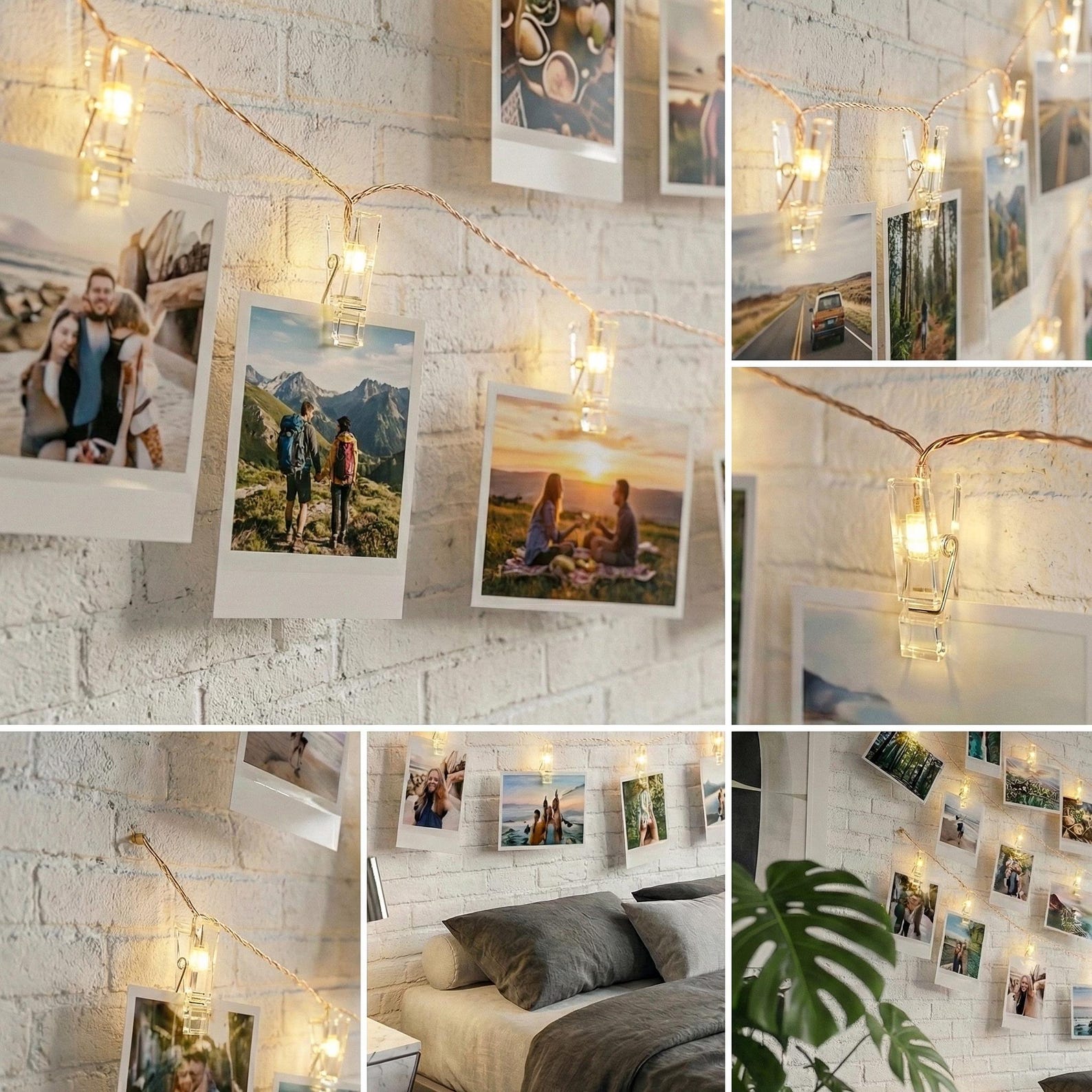 Photo Clip String Lights, Warm White LED Fairy Lights, Bedroom Decor - Etsy