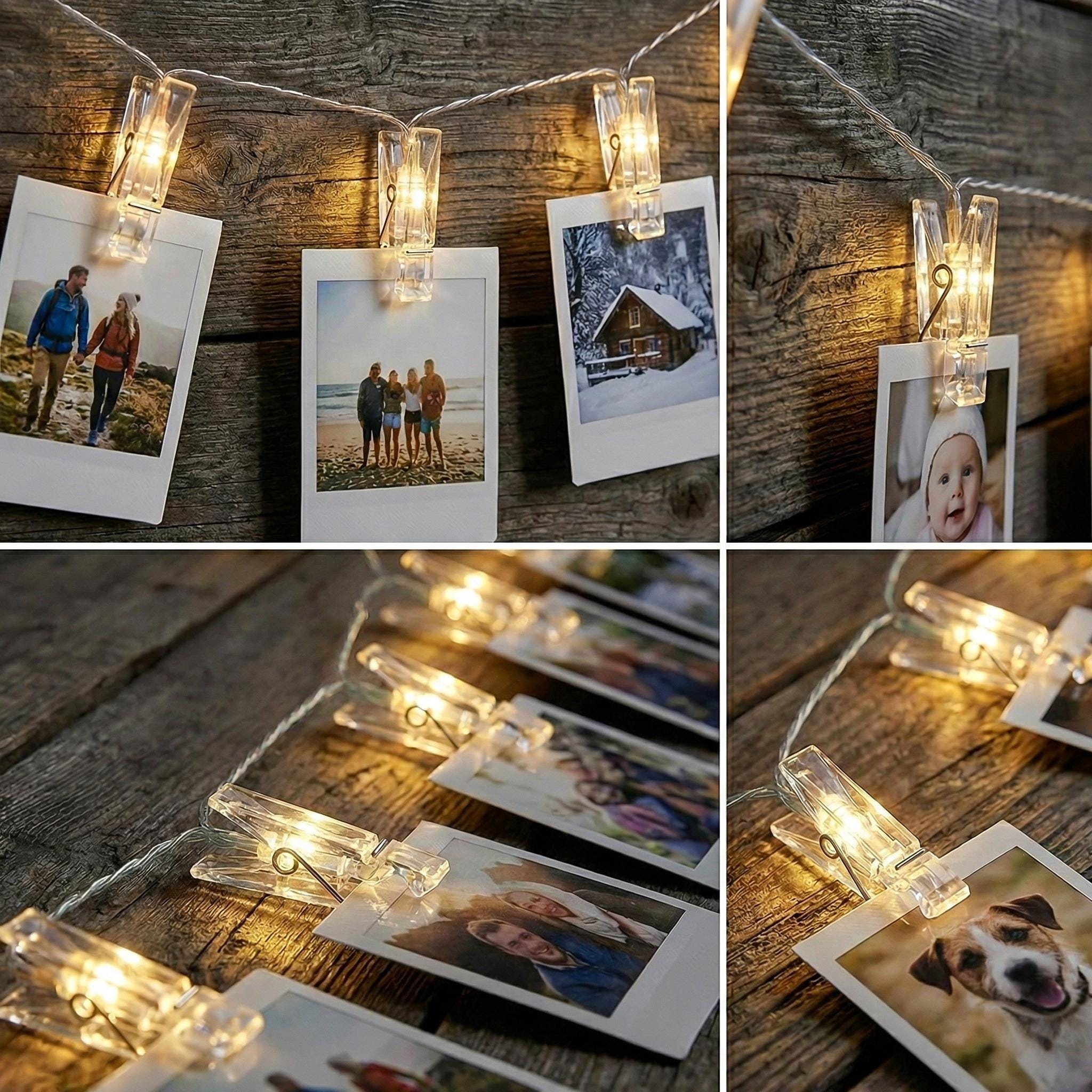Photo Clip String Lights, Warm White LED Fairy Lights, Bedroom Decor - Etsy