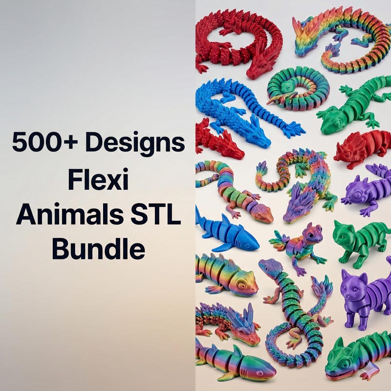 Mini 3d Printed Animals - Etsy