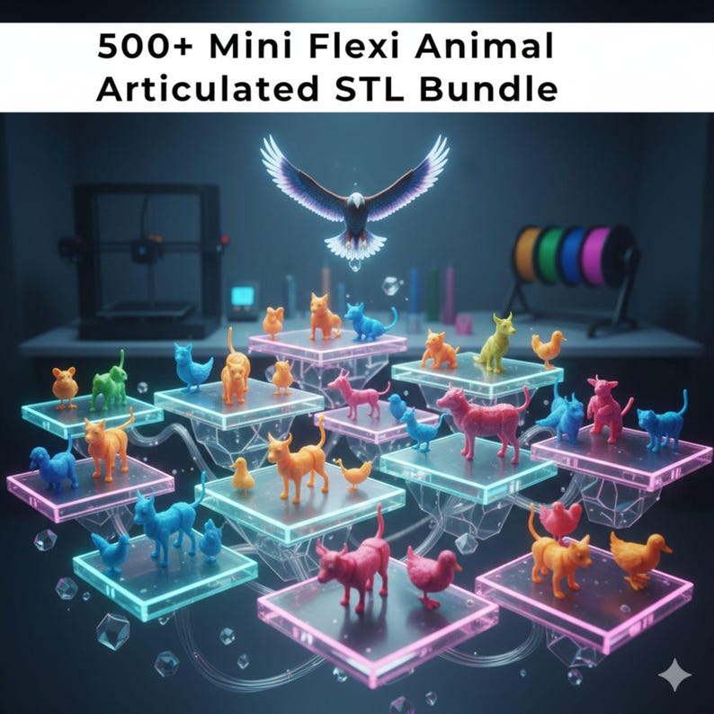 500+ Articulated Flexi Animals STL Bundle (digital Download) - Etsy