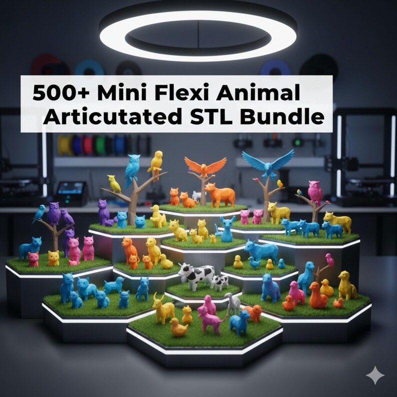 500+ Flexi Animals Articulated 3D STL Bundle Flexi Pets Pack Printable ...