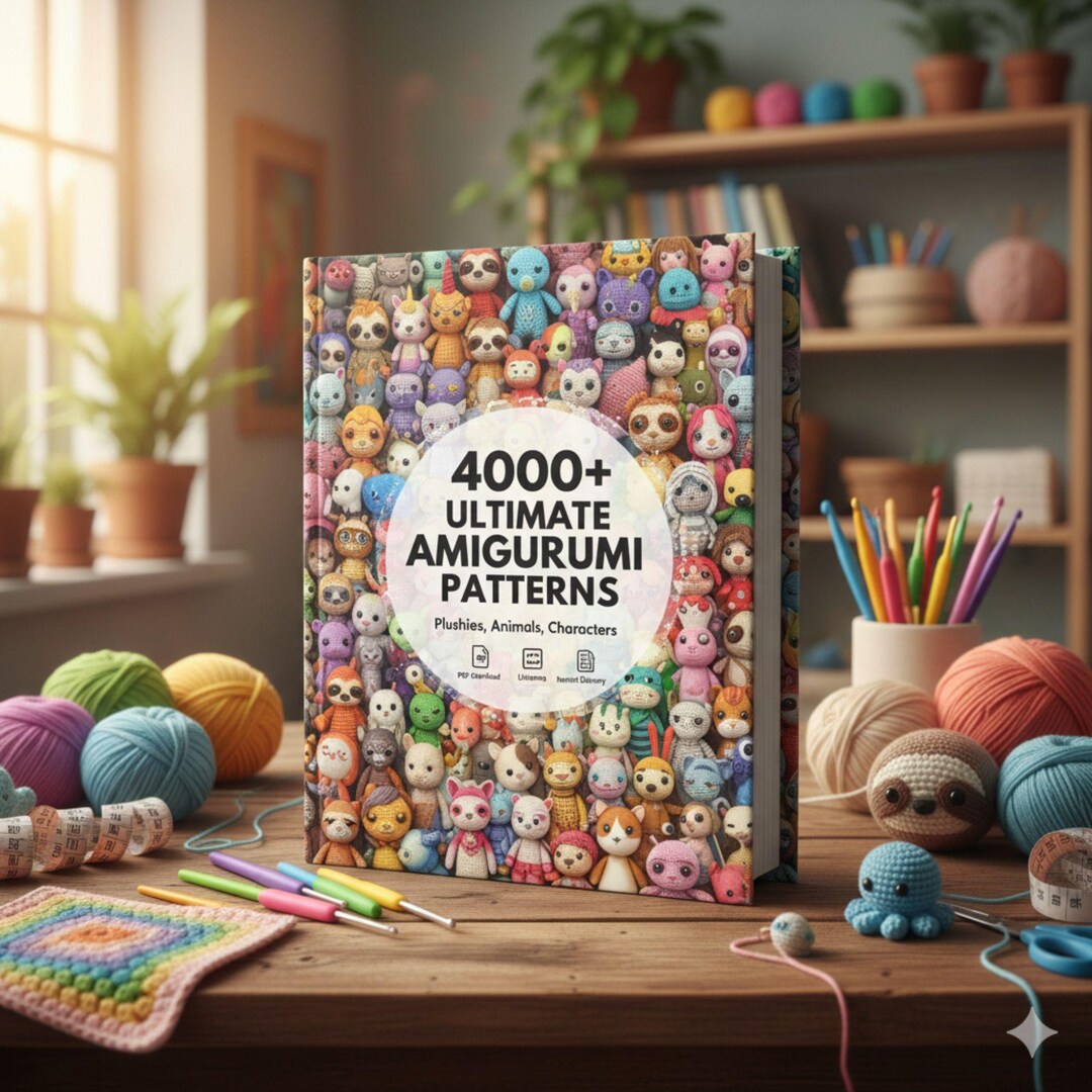 4000+ Amigurumi Crochet Patterns Bundle, Plushies, Animals, Cute ...