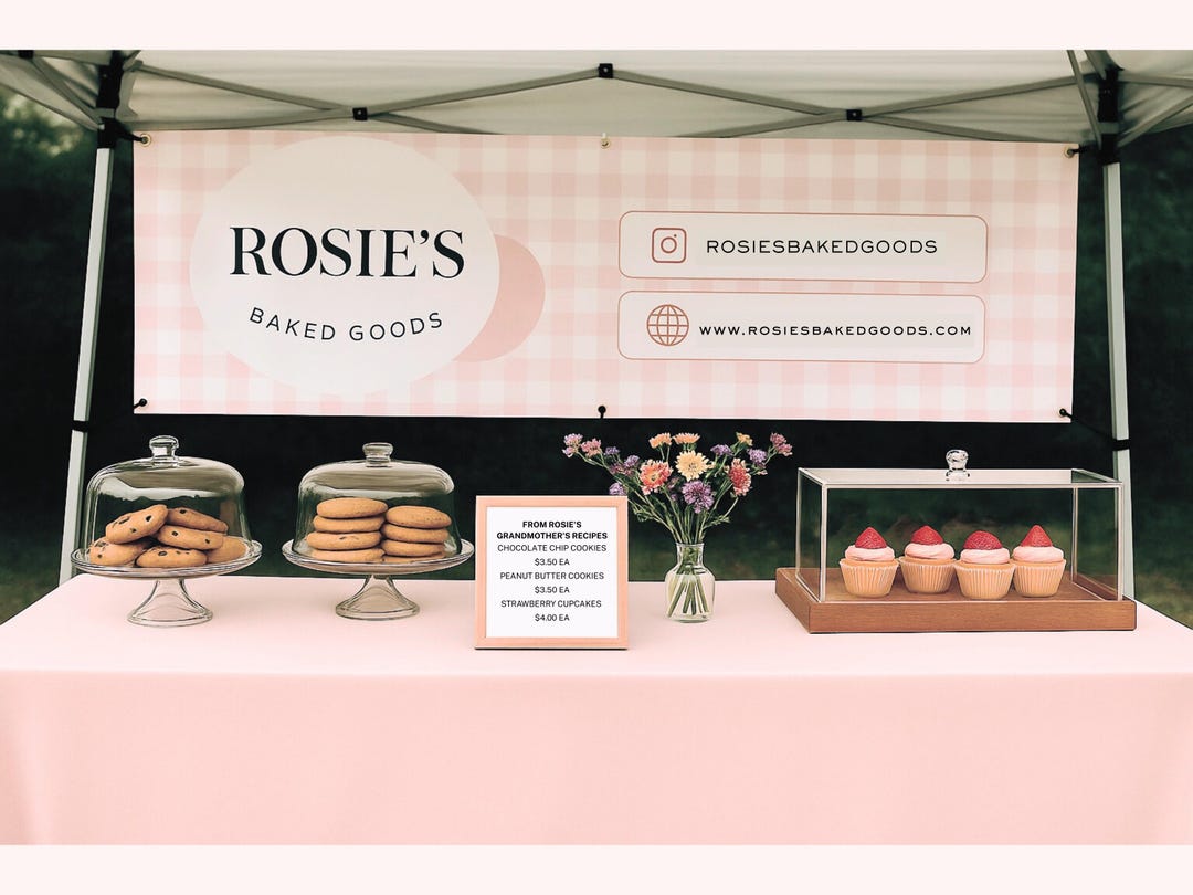 Customizable Farmers Market Banner Personalized Business Backdrop ...