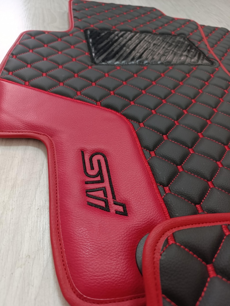 Subaru Impreza WRX STI Compatible Custom Leather Floor Mats, Diamond ...