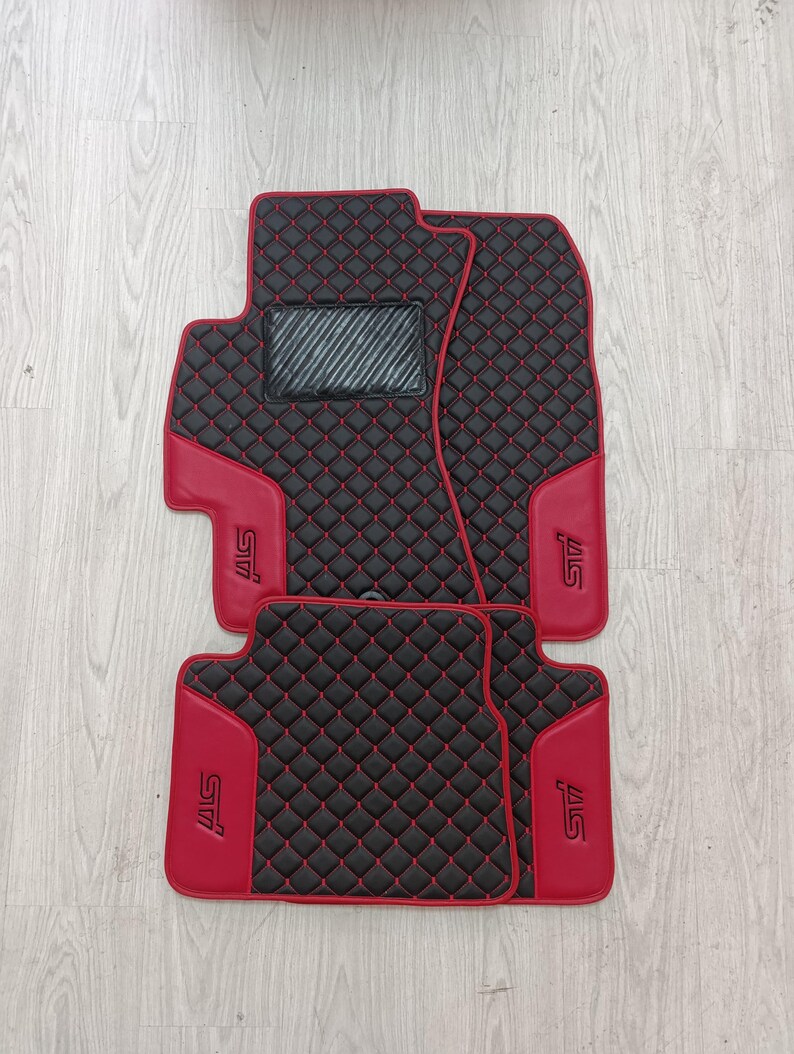 Subaru Impreza WRX STI Compatible Custom Leather Floor Mats, Diamond ...