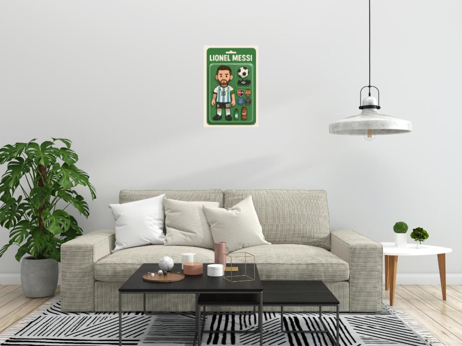 Lionel Messi Action Figure Print – Cartoon Soccer Toy Art, Argentina ...